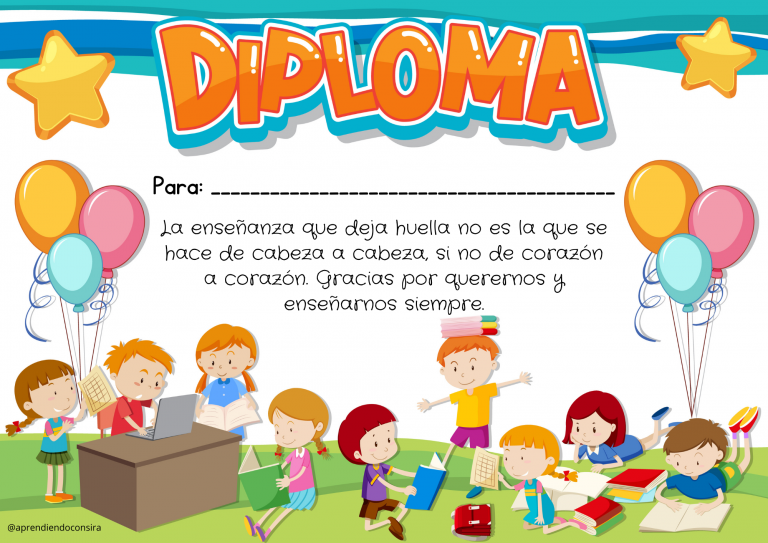 Diplomas para alumnado y docentes - Aprendiendo con Sira