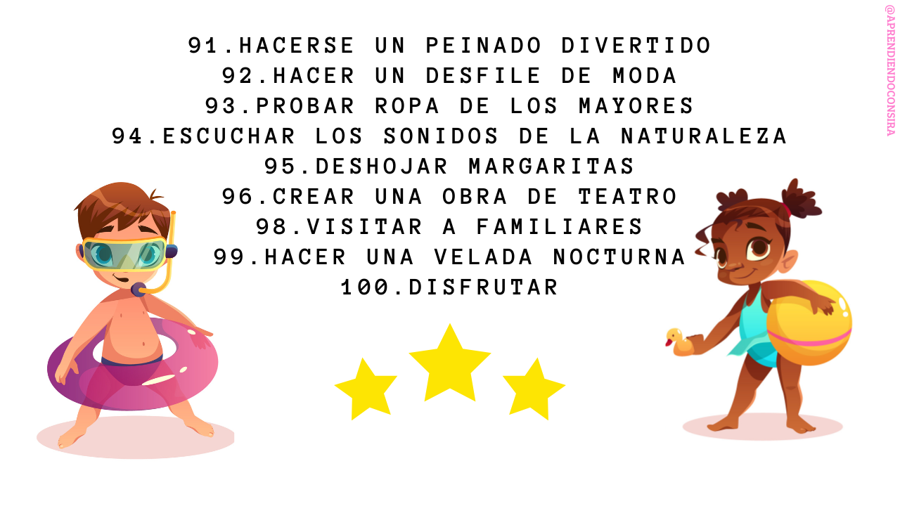 100 juegos para hacer con niños en verano- Aprendiendo con Sira