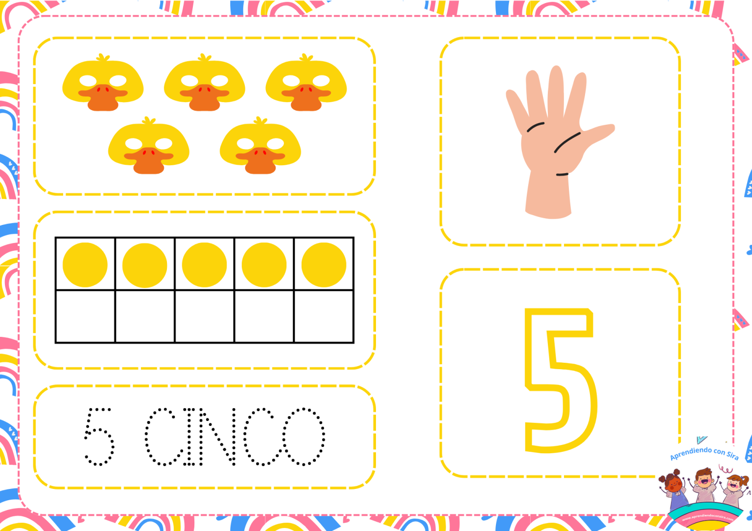 Material para aprender los números - Aprendiendo con Sira