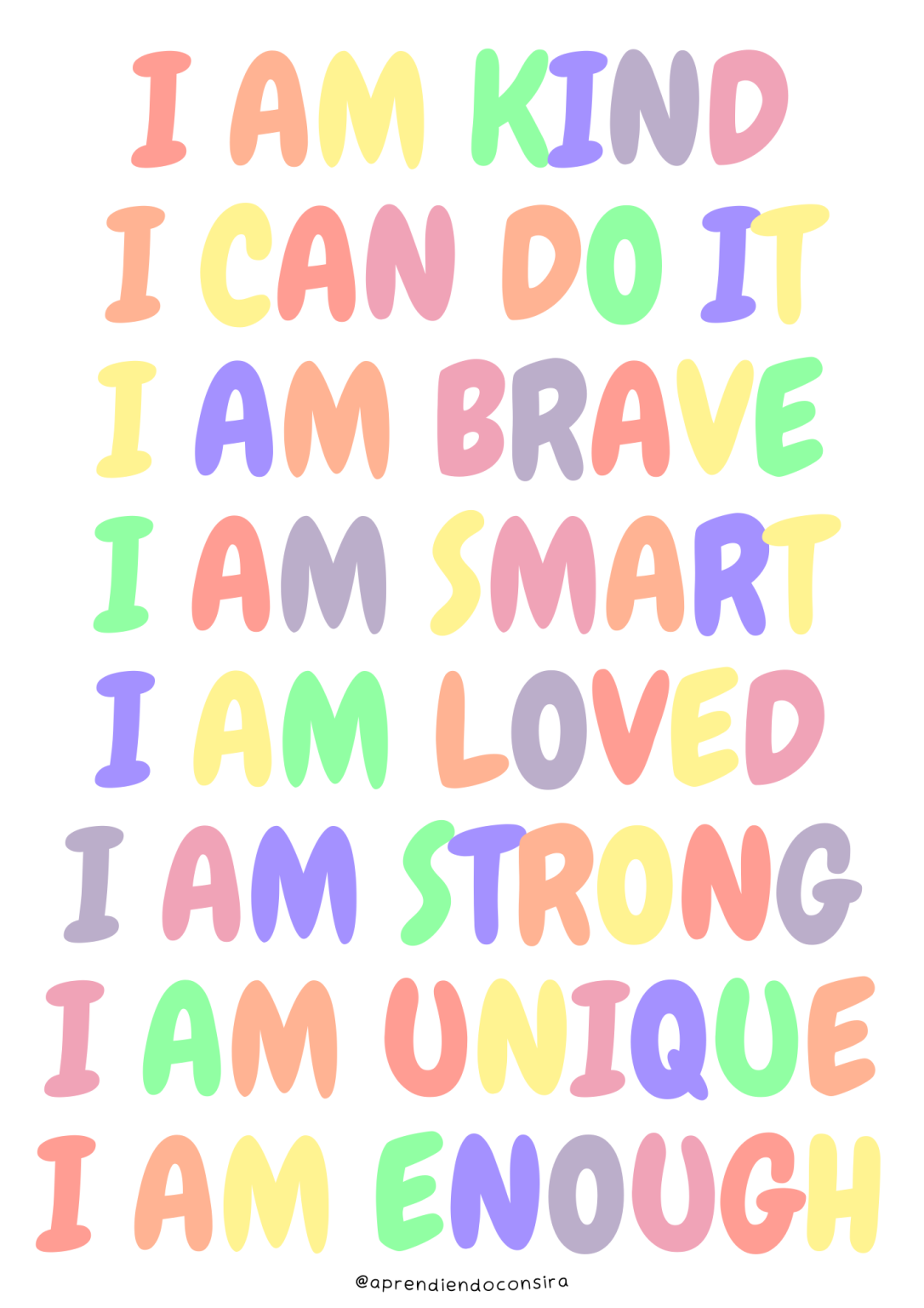 ESTACIÓN DE AFIRMACIONES POSITIVAS- Aprendiendo con Sira