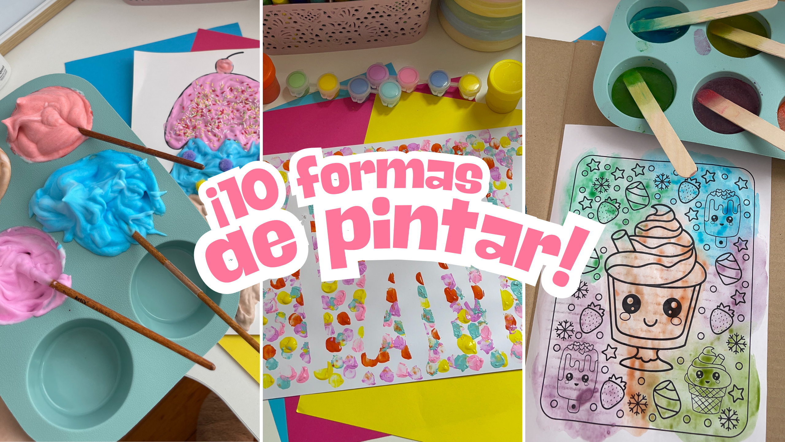 10 formas de pintar con niños - Aprendiendo con Sira